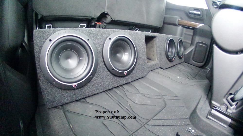 *New* 2019-2023 New Body GM Crew Cab Quad 8 Front Fire Ported Subwoofer Box
